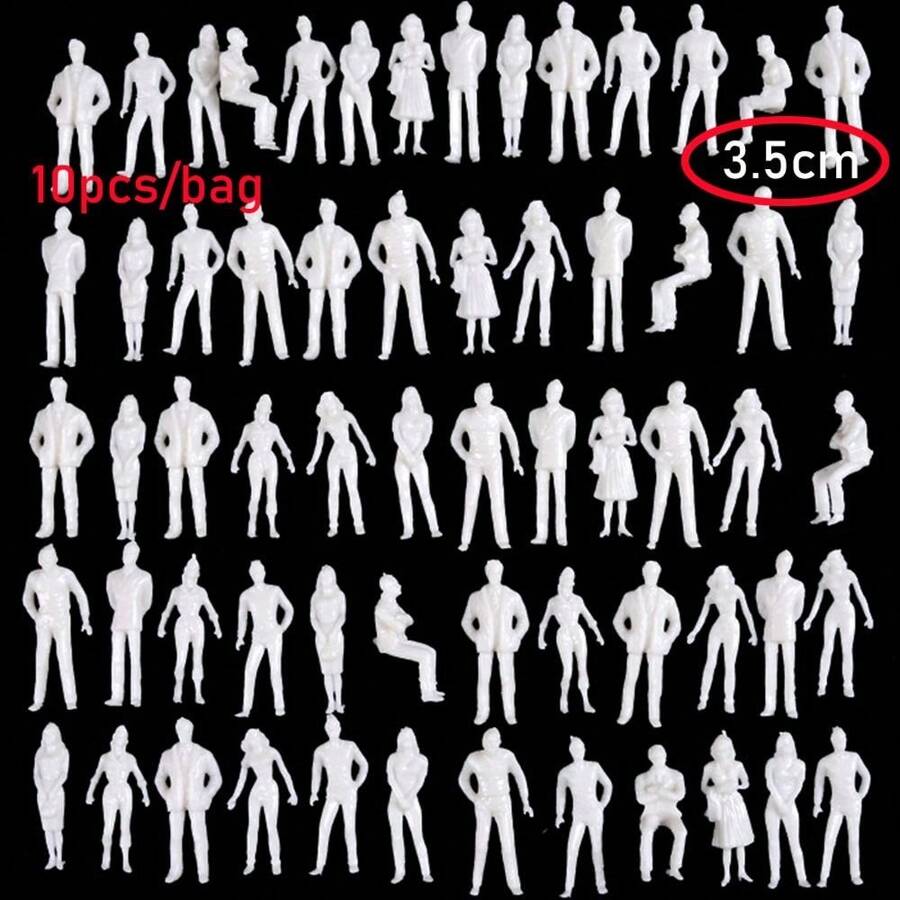 10/50Pcs 1:50/75/100/150/200 Scale Model Miniature White Figures ...