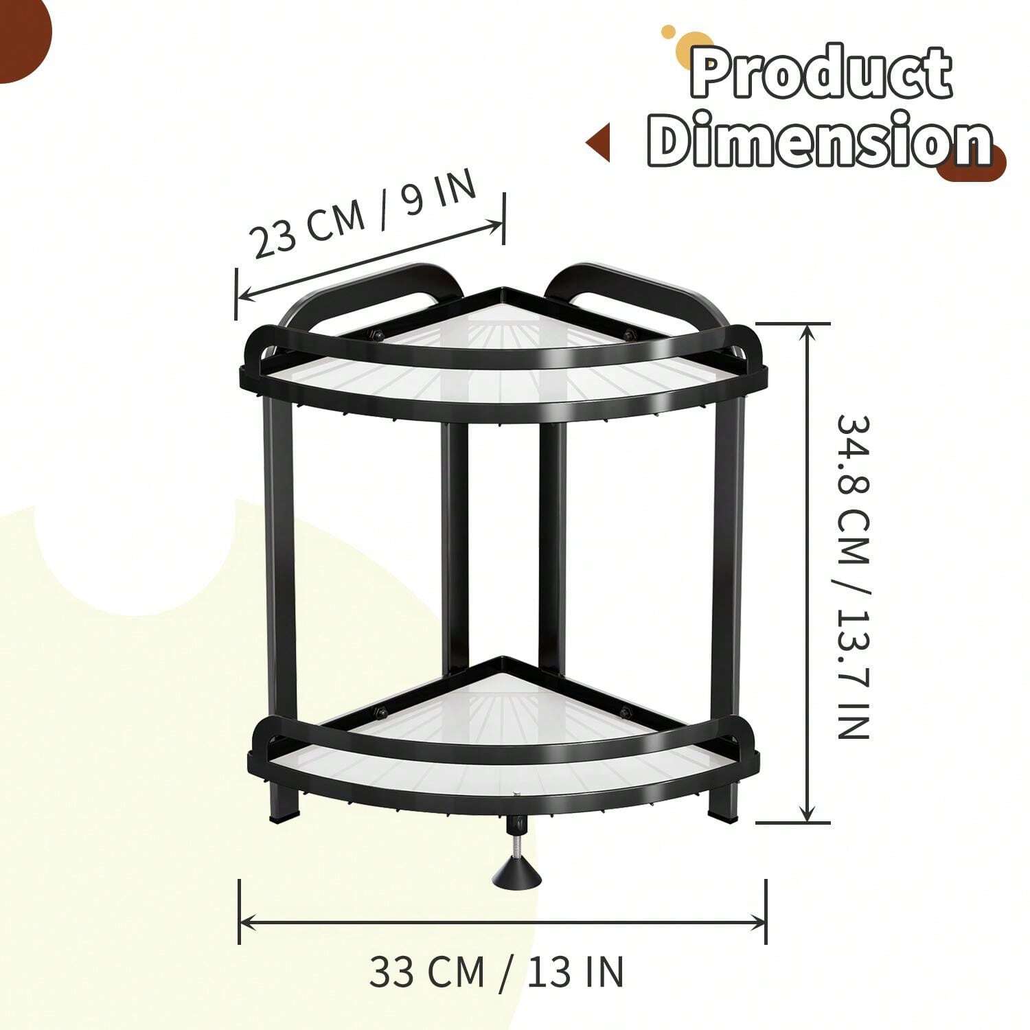 Kitchen And Bathroom Storage Rack Countertop Corner Triangle Spice Rack ...