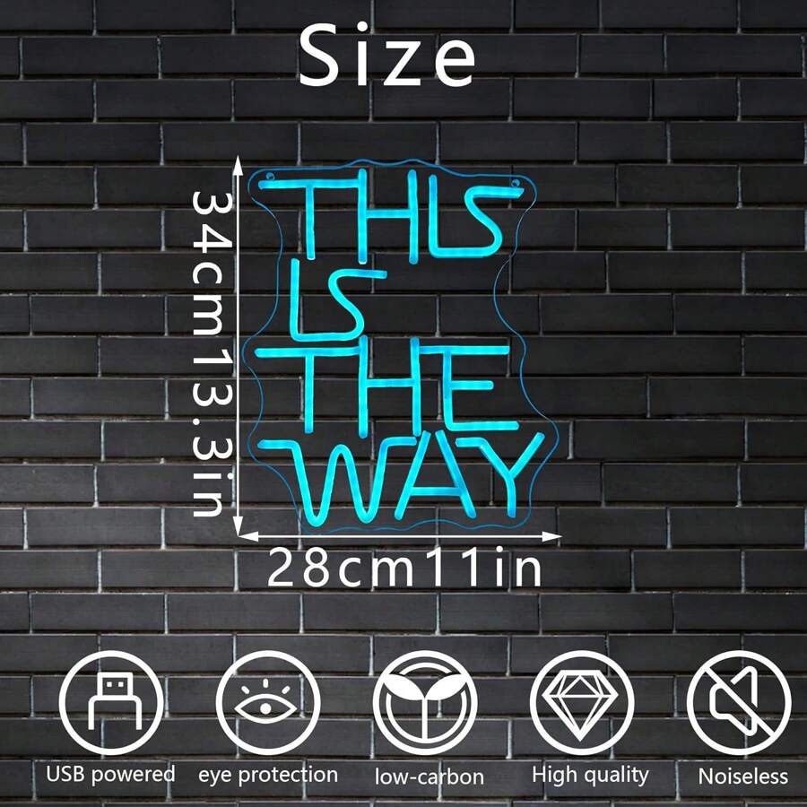 This Is The Way Neon Lights Blue LED Neon Lights For Wall Dration Wall ...