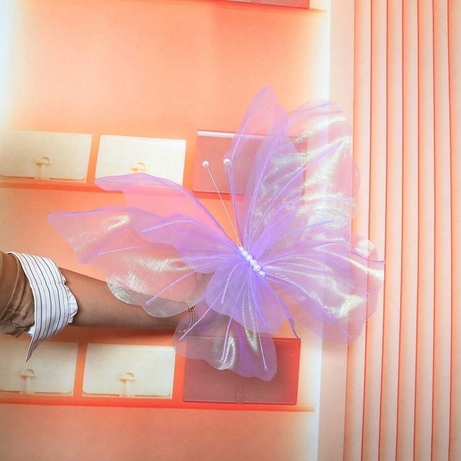 1Pc 50cm Silk Yarn Artificial Butterfly Mariage Decor Wedding Party Outdoor Holiday Decoration ...