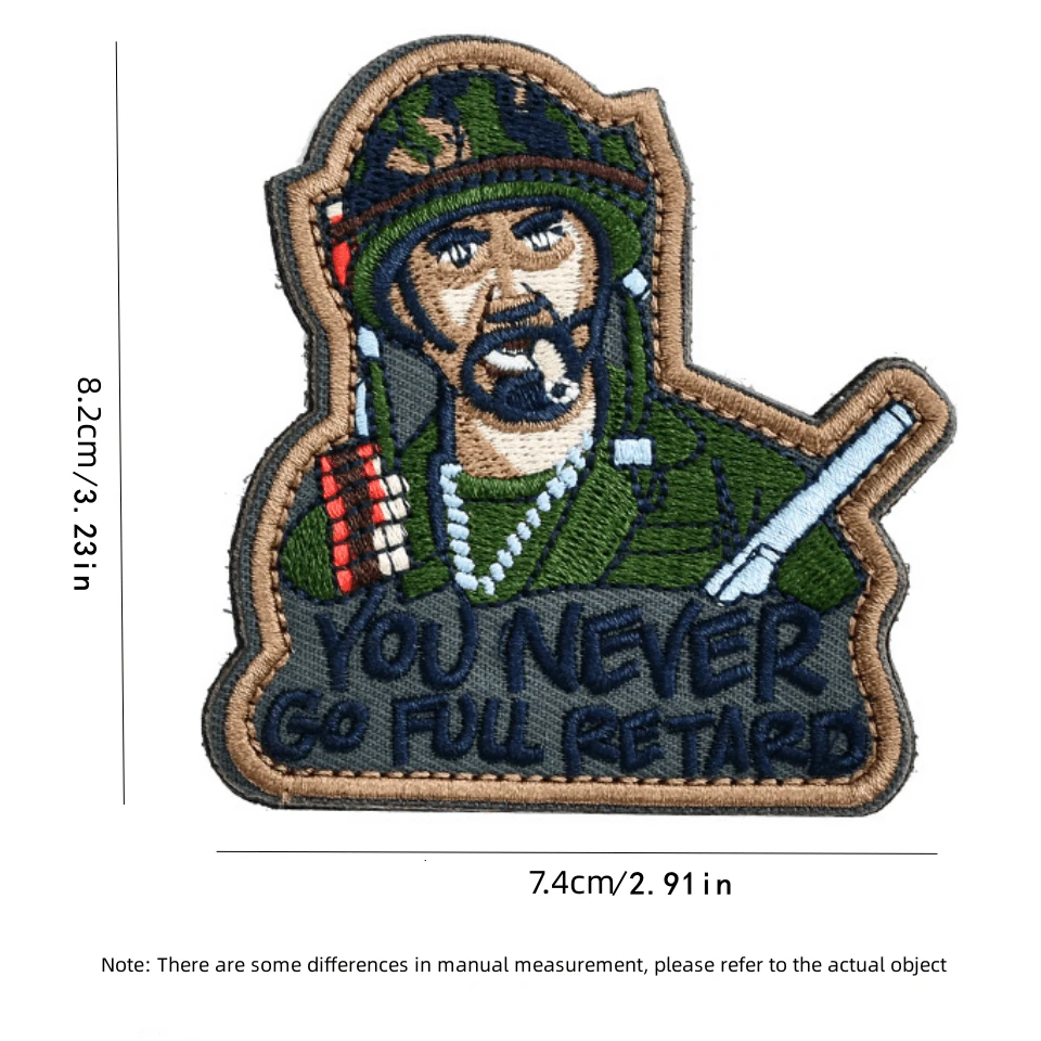 You Never Go Full Retard Embroidered Armband Embroidered Badge Bag ...