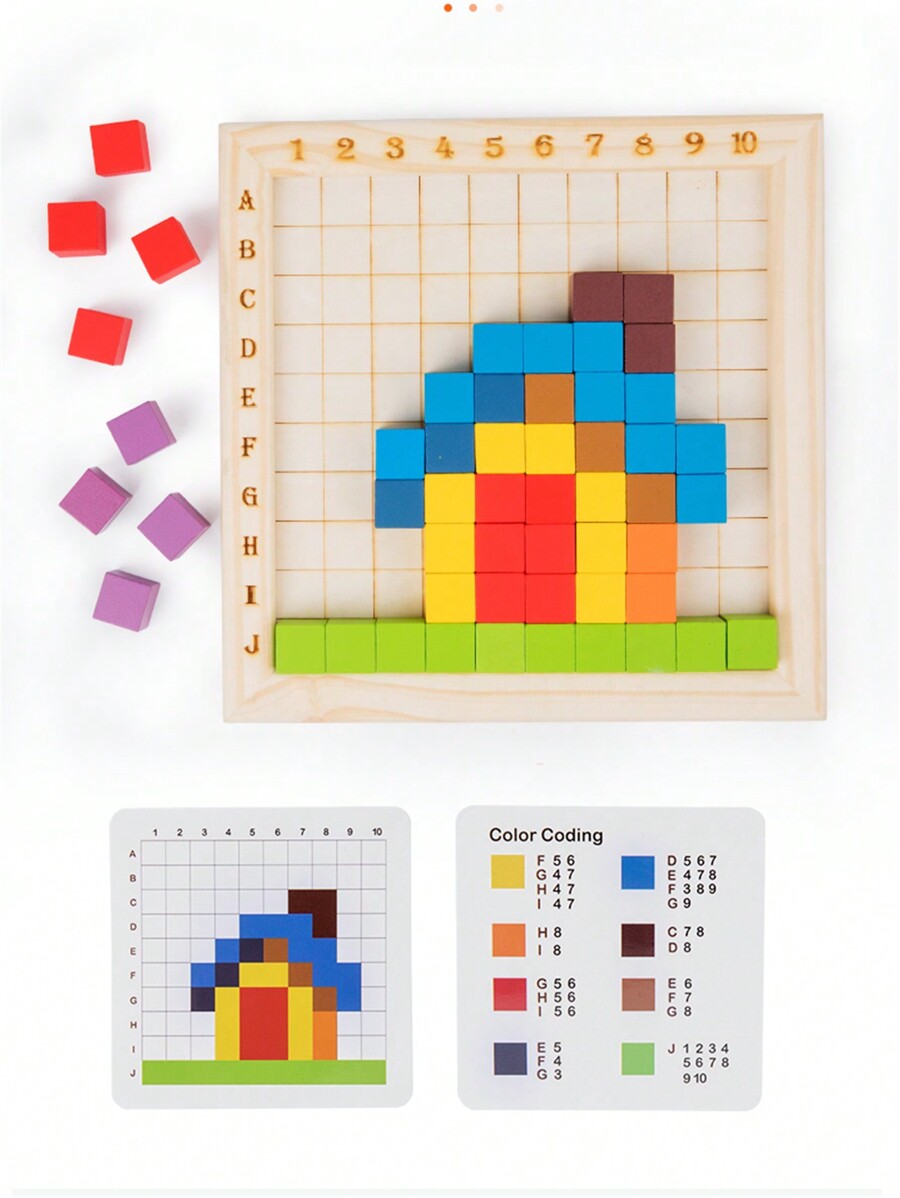Montessori Counting Blocks (3-6 Years) - 100 Wooden Colorful Blocks For ...