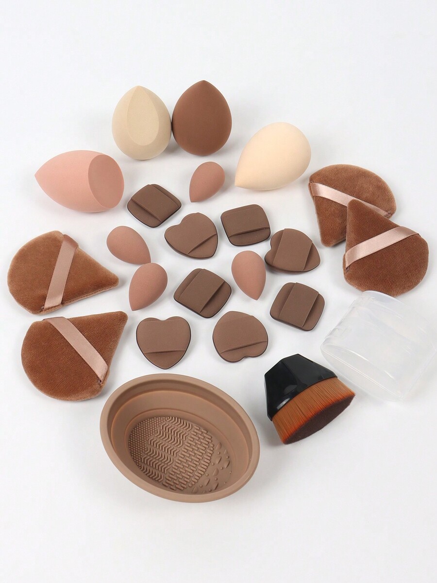 22pcs Makeup Tool Set Includes 4 Makeup Sponges, 4 Mini Makeup Sponges ...