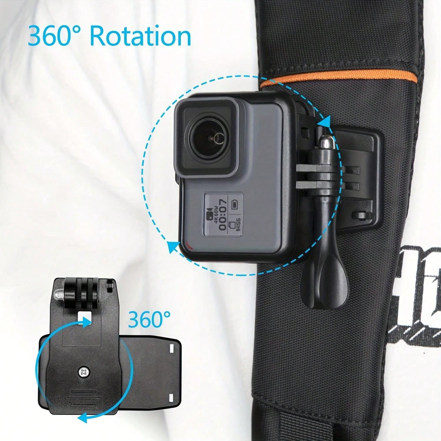 Soporte De Clip De Mochila Para Gopro Hero 12 11 10 9 8 Black 7 6 5 4 3 ...