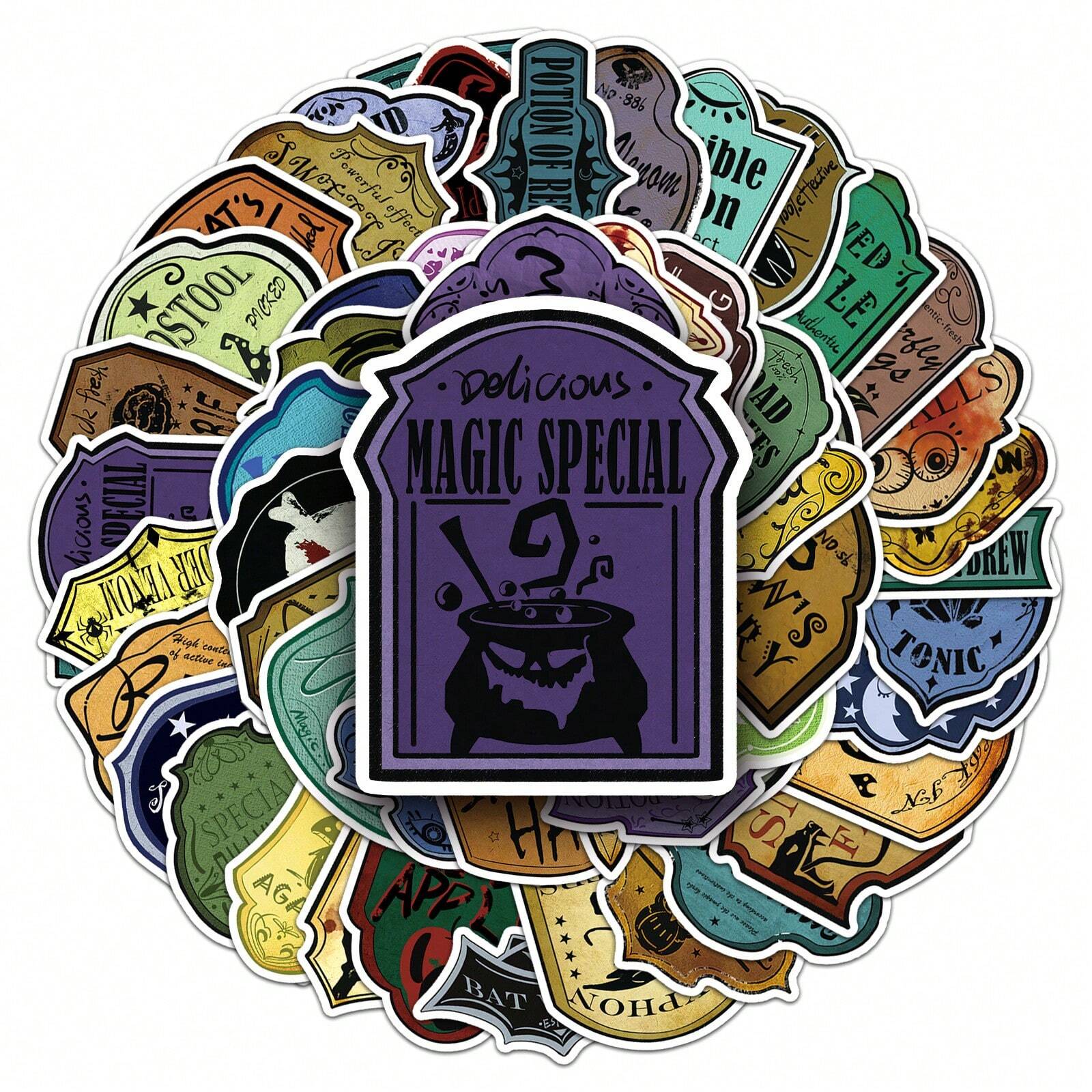 51pcs Magical Drafts And Potions Graffiti Cartoon Anime Guka Stickers ...