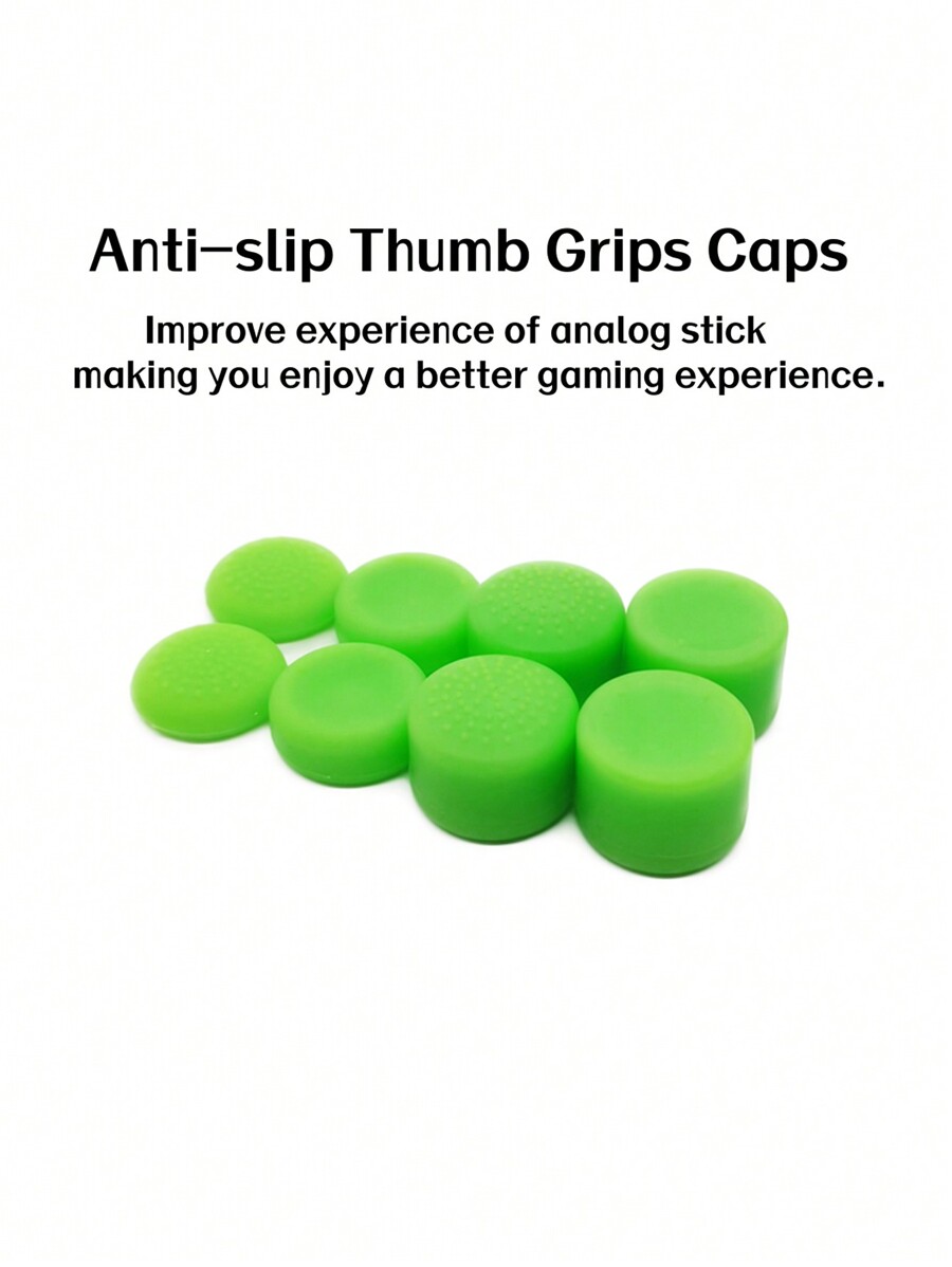8pcs Silicone Anti-Slip Mushroom Head Joystick Cap + Button Cap Set ...