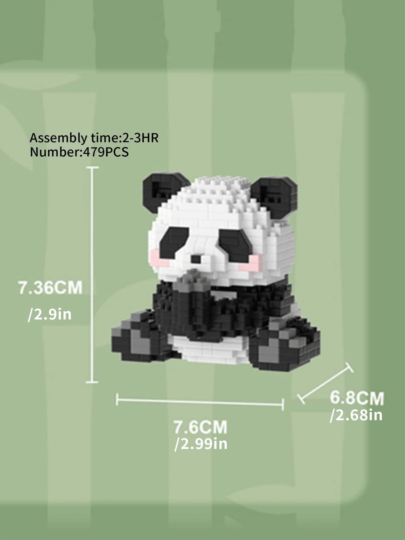 Panda Block [Beg To Fed] Animals Building Sets Micro Mini Bricks 479PCS ...