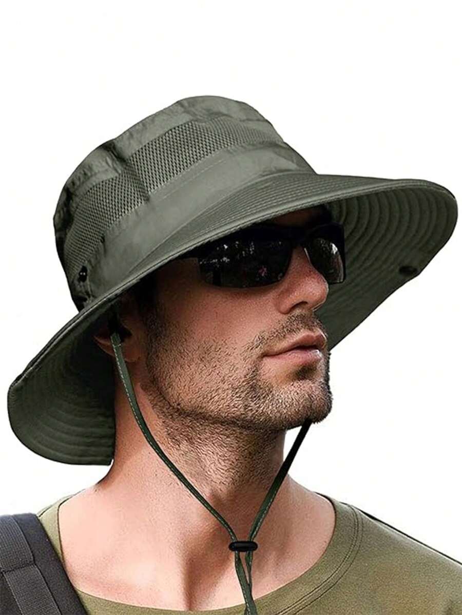 1/2pcs Mesh Breathable Bucket Hat Wide Brim Sun Hat For Men, Men's ...