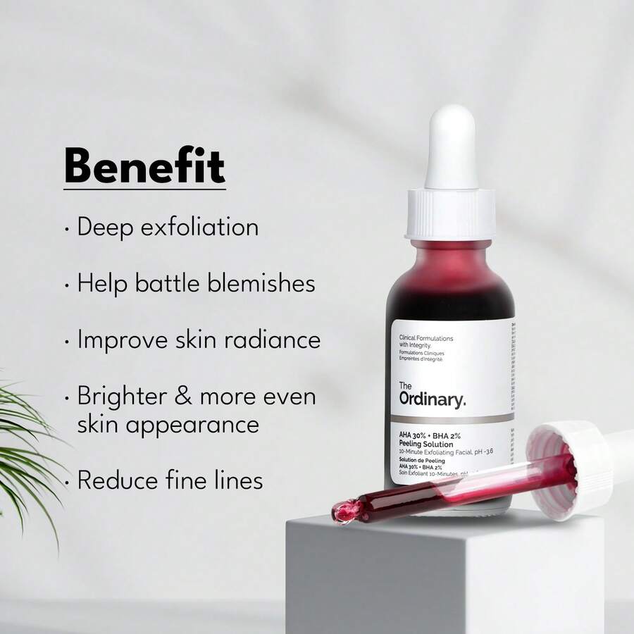 The Ordinary AHA 30% + BHA 2% Peeling Solution 1Oz/ 30ML X 2 (Pack Of 2 ...
