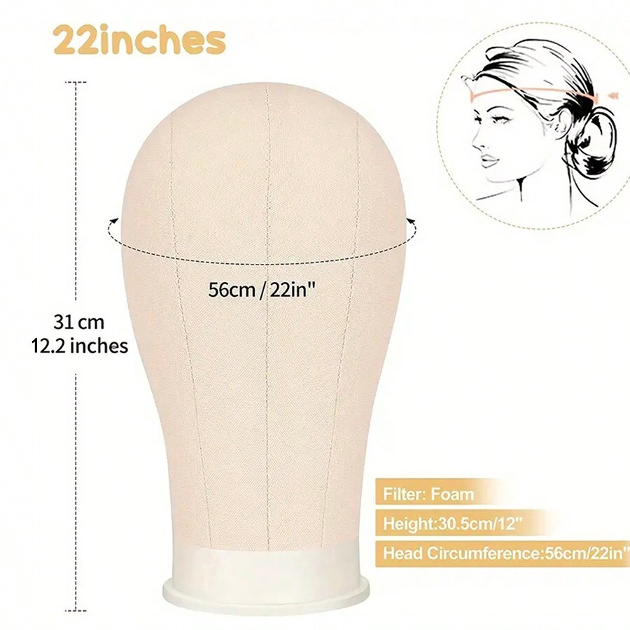 Colorful Canvas Block Head For Wig Display Model Head Wig HeadMaking ...