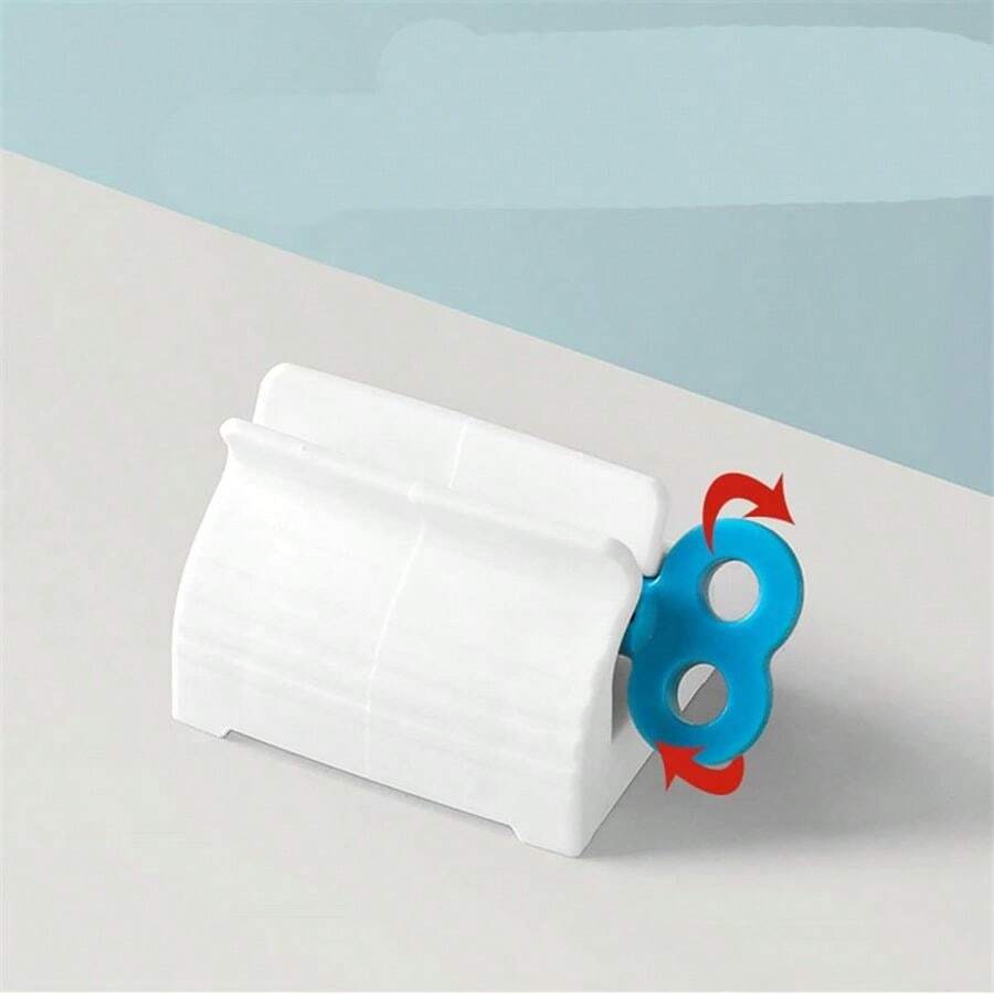 Blue Toothpaste Squeezer Rolling Tube Toothpaste Dispenser Plastic ...