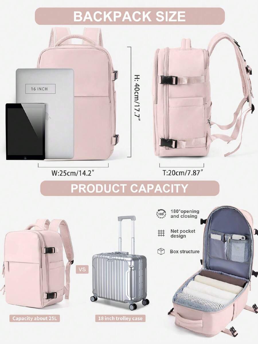 Cabin Bag 40x20x25 Carry On Backpack Travel Backpacks Flight Approved ...