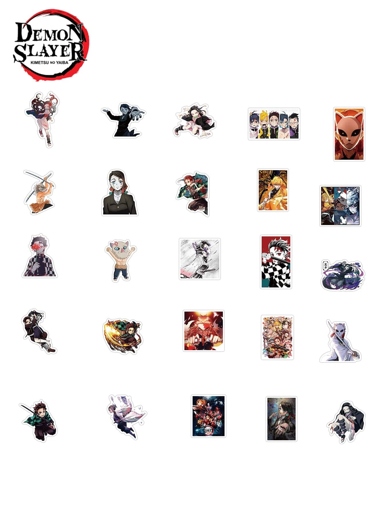 50pcs TOEI ANIMATION Sticker Mixed Different Kimetsu No Yaiba Stickers ...