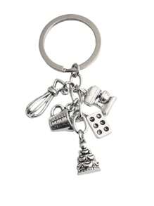1pc Cute Mini Baking Tool Keychain Set, Unisex Kitchen Utensil Charm ...