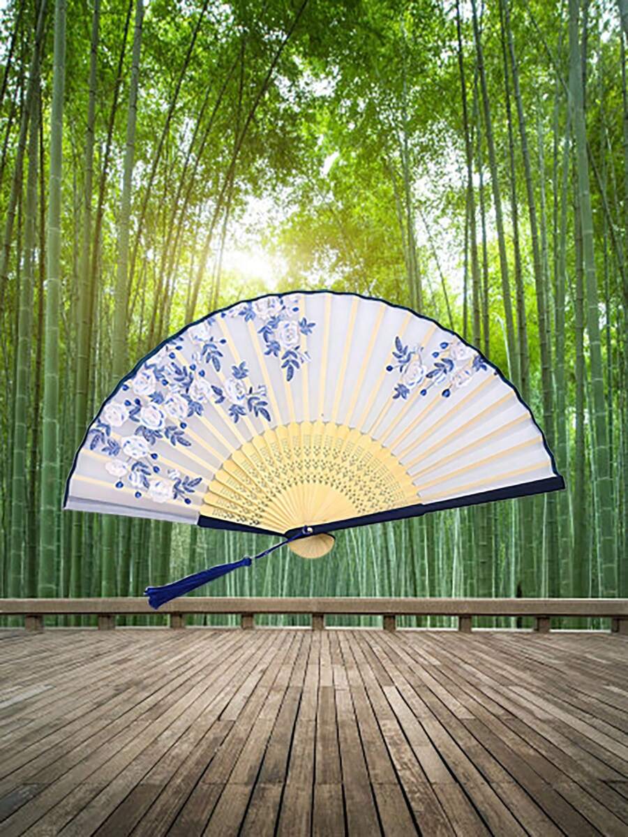 1pc Folded Bamboo Ancient Style Fan, Hanfu, Chinese Style Small Fan ...