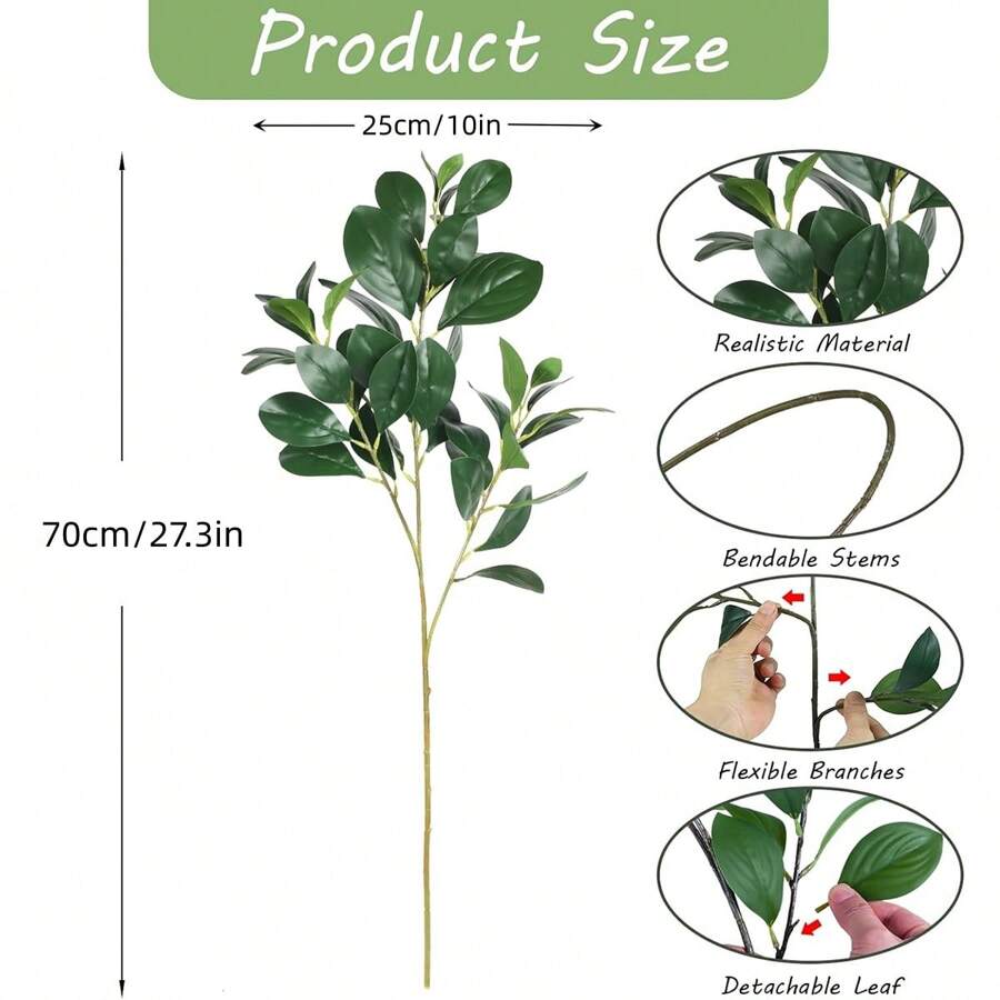 Greenery Stems 27.2'' Long Stem Artificial Shrubs Plants Faux ...