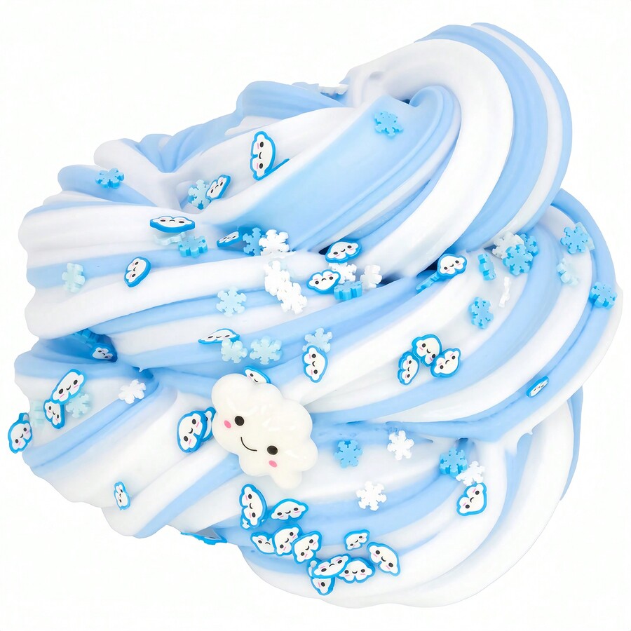 70ML Dual Color Scented Butter Slime Fluffy Kit,Stretchy And Non-Sticky ...