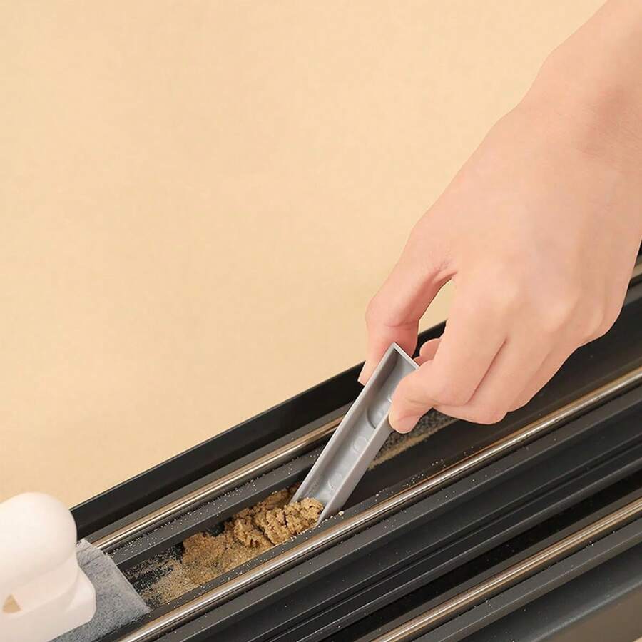 One New Detachable 2-In-1 Window Groove Cleaner Brush For Cleaning Door ...