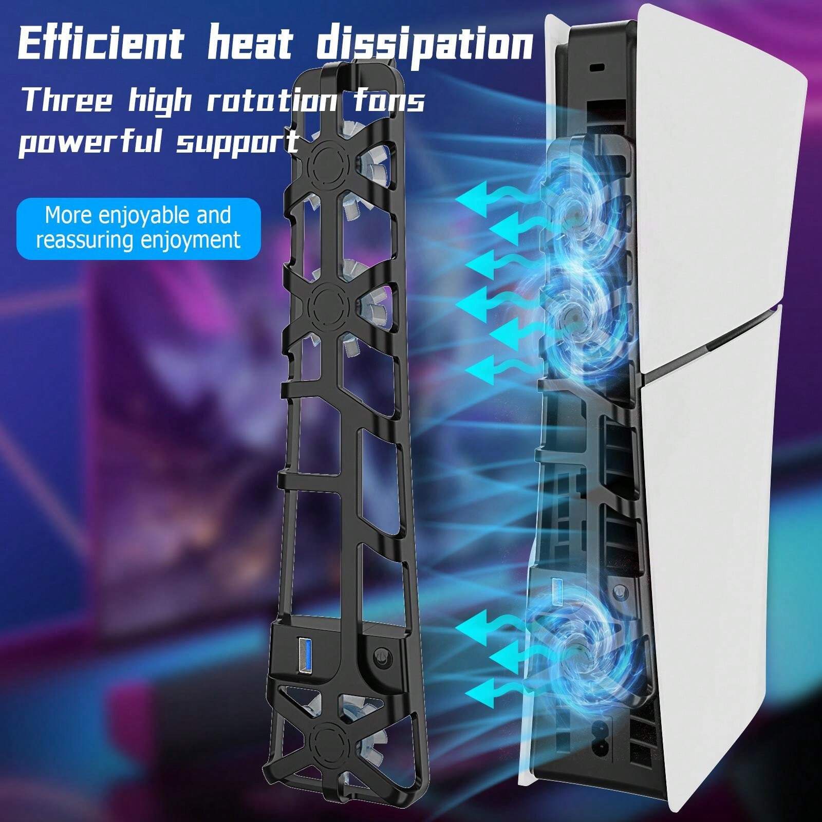 Cooling Fan For PS5 Slim Console, Quiet Cooling System With Memory ...