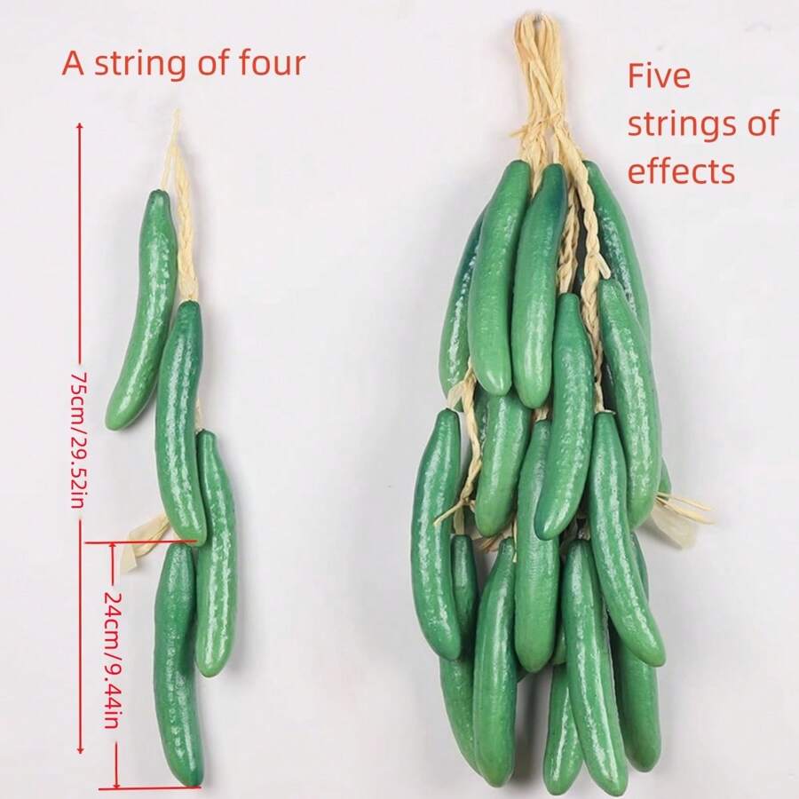 Realistic Vegetable And Fruit Garland, Wall Mounted Model Of Chili And ...