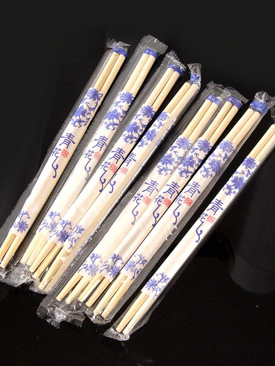 100 Pairs Disposable Bamboo Chopsticks For Takeout, Quick Meal ...