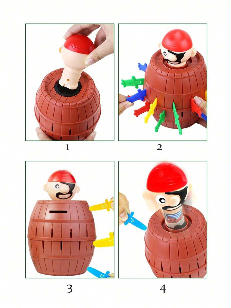 Funny Pirate Barrel Prank Relief Toy: Lucky Draw Sword Stabbing Wooden ...