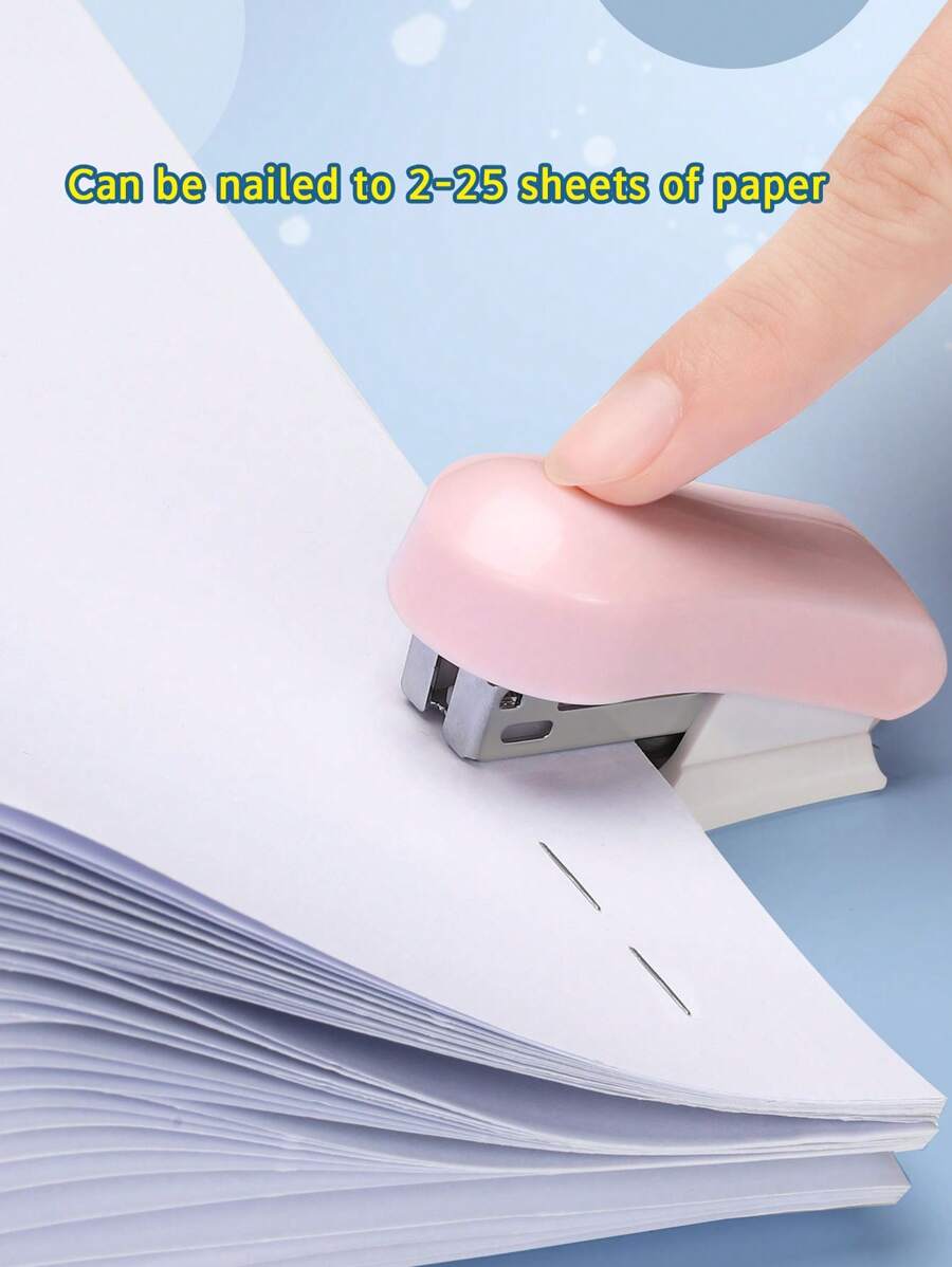 1set Mini Portable Stapler Set, Simple Multifunctional Student Small ...