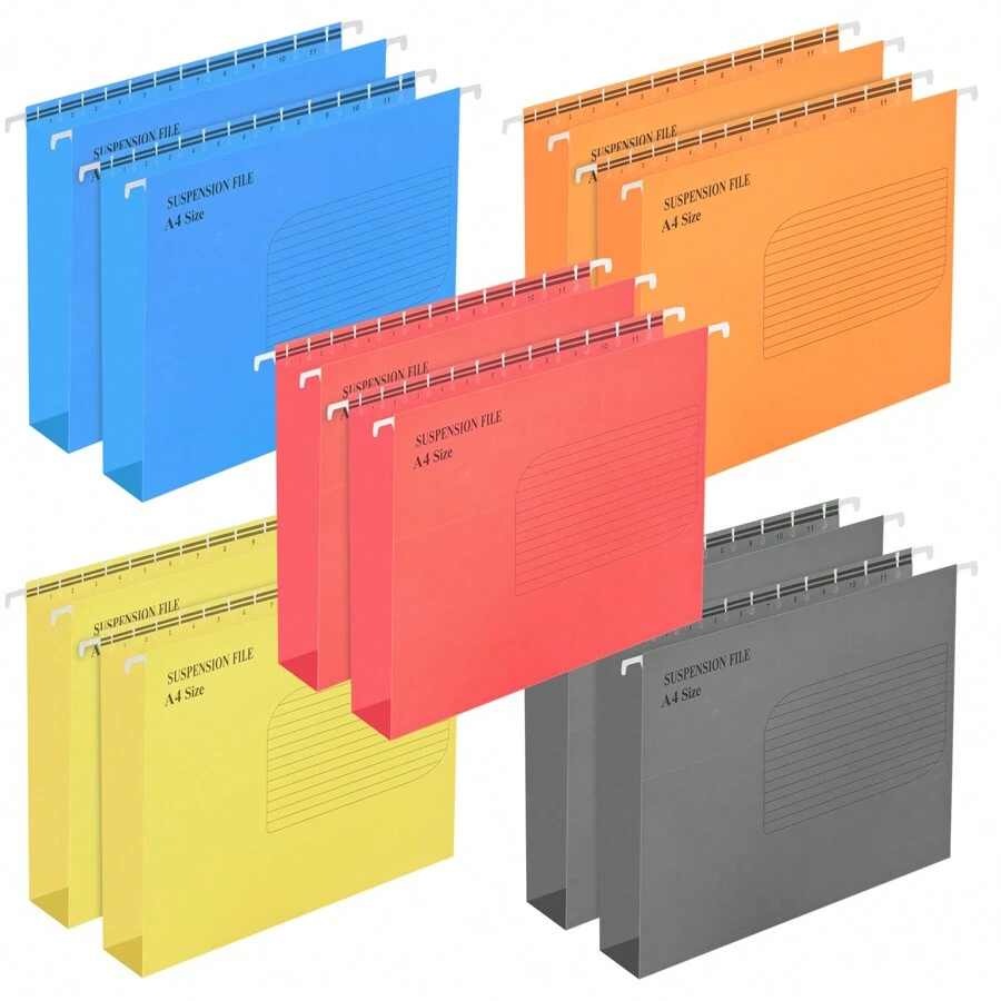 10Pcs A4 Suspension Files Filing Cabinets Suspension Files With Tabs ...