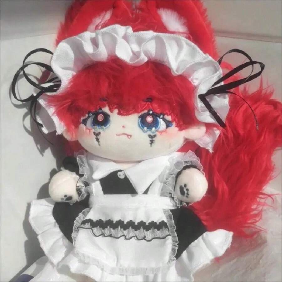 787inch Cool Red Haired Doll No Clothes Tail With Weak Magnet Can Be Removednaked Doll