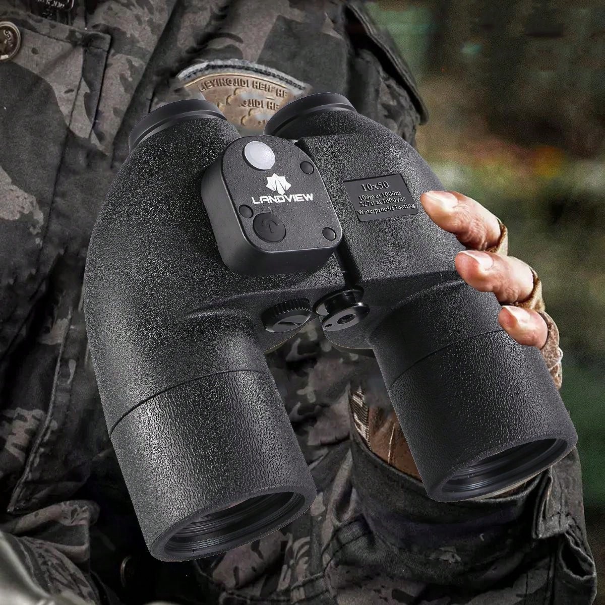 Landview 1pc 10x50 Marine Nitrogen Filled IPX7 BAK4 FMC Binoculars ...