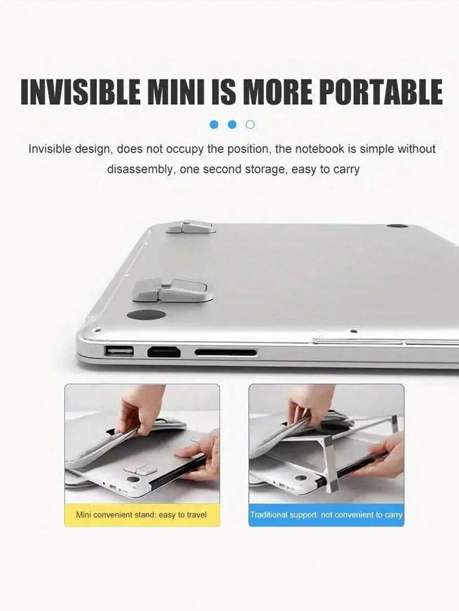 Metal Laptop Invisible Bracket Stand Portable Mini Cooling Stand ...