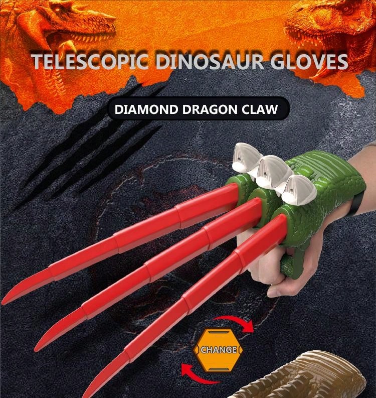 A Single Brown Dragon Claw Retractable And Movable Rhinestone Dragon ...