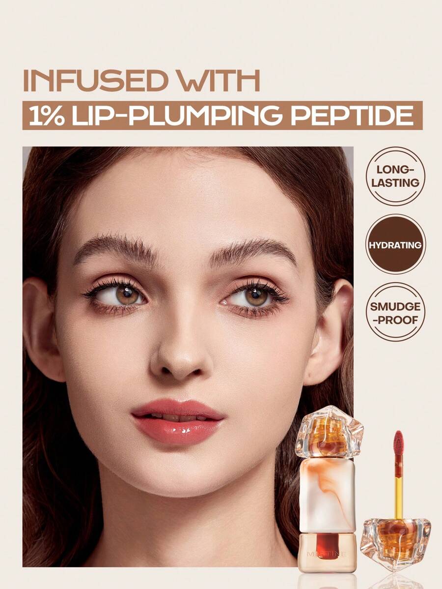 MISTINE Thai Latte Juicy Lip Gloss, Hydrating Lip Jelly Infused With ...