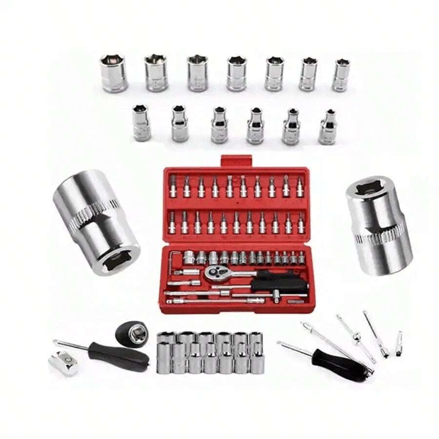 46pcs Household Mechanic Toolkit Combination Including Socket Wrenches ...