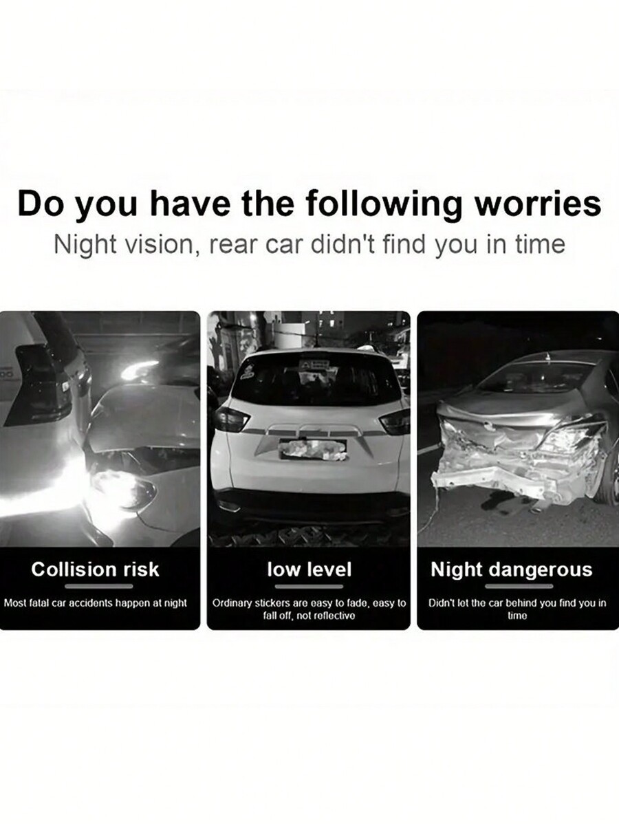 Car Reflective Sticker, Reflective Tape For Collision Prevention, Truck ...
