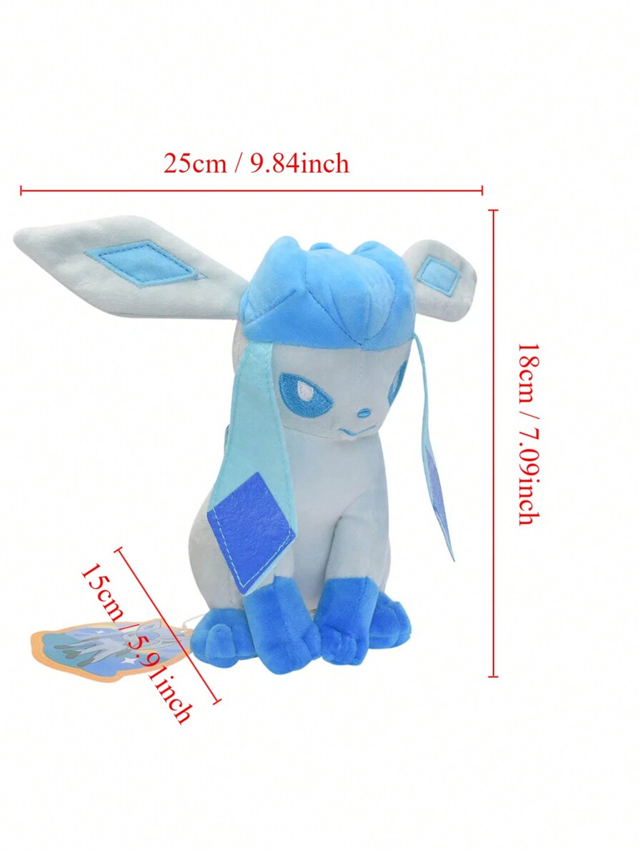 18cm/7.09inch Pokemon Glaceon Sitting Posture Plush Doll Toys Eevee ...