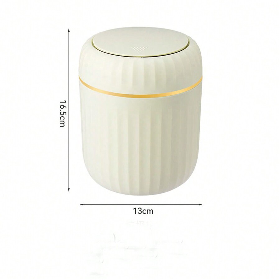Luxurious Press Type Desktop Trash Can, Small Creative Garbage Bin With ...