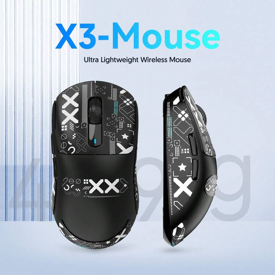 ATTACK SHARK X3 49g SUPERLIGHT Mouse, PixArt PAW3395 Gaming Sensor, BT ...