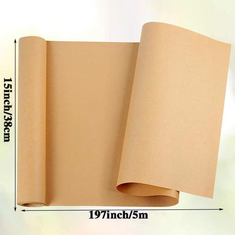 Brown Kraft Paper Roll,38cmx5m, 15inchx197inch,Brown Craft Paper Roll ...
