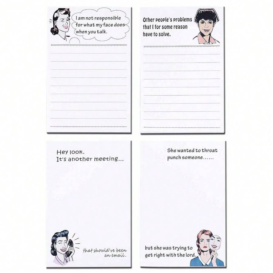1 Pc Funny Novelty Memo Pads,4 X 5.5 In(10x14cm),50 Sheets,Coworker ...