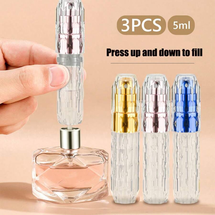 Perfume Sub Bottled 3-Piece Set, Top Grade Portable Perfume Directly Charged At The Bottom ...