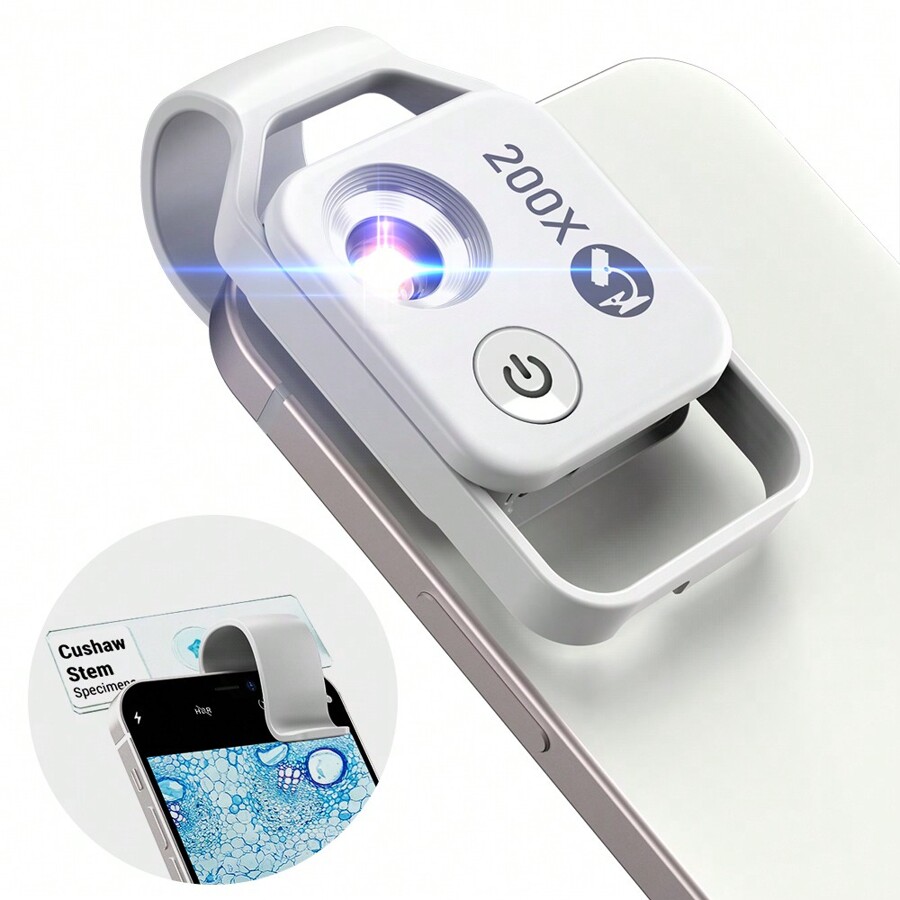 APEXEL Pocket Phone Microscopes, 200X Zoom Clip On Microscopes ...