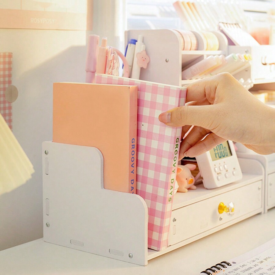 Large Capacity Slanted Pen Holder, Student Desk Marker Pen Stand ...