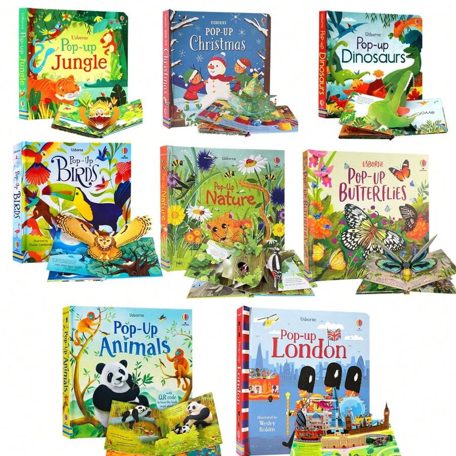 Usborne POP UP 3D Book Series - Dinosaurs/Animals/Jungle/Butterflies ...