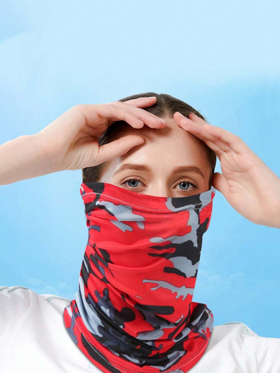 Sun Protective Anti UV Breathable Ice Silk Sunscreen Neck Gaiter For ...