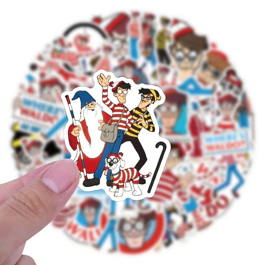 55PCS Wheres Waldo Stickers Wheres Waldo Merch Bulk Stickers Sticker ...