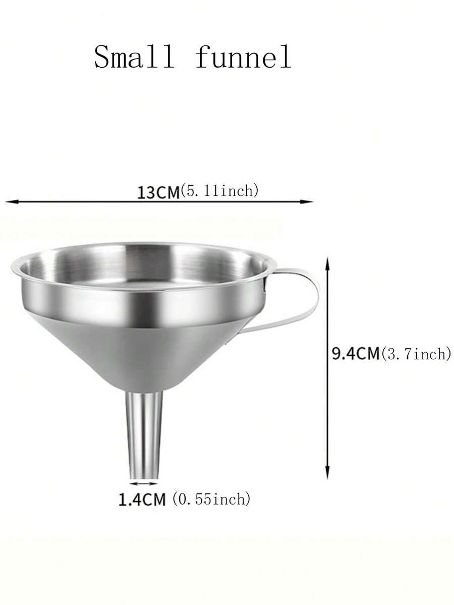 Stainless Steel Funnel, Stackable, With Polished Finish, Wide Mouth ...