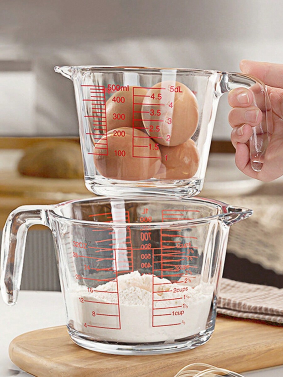 1pc Glass Measuring Cup With Graduated Marks, High-Temperature ...