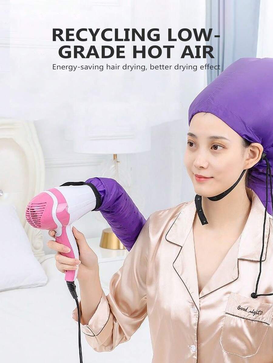 1pc Portable Hair Drying Cap Electric Heating Hat For Dryers, Home Hair ...