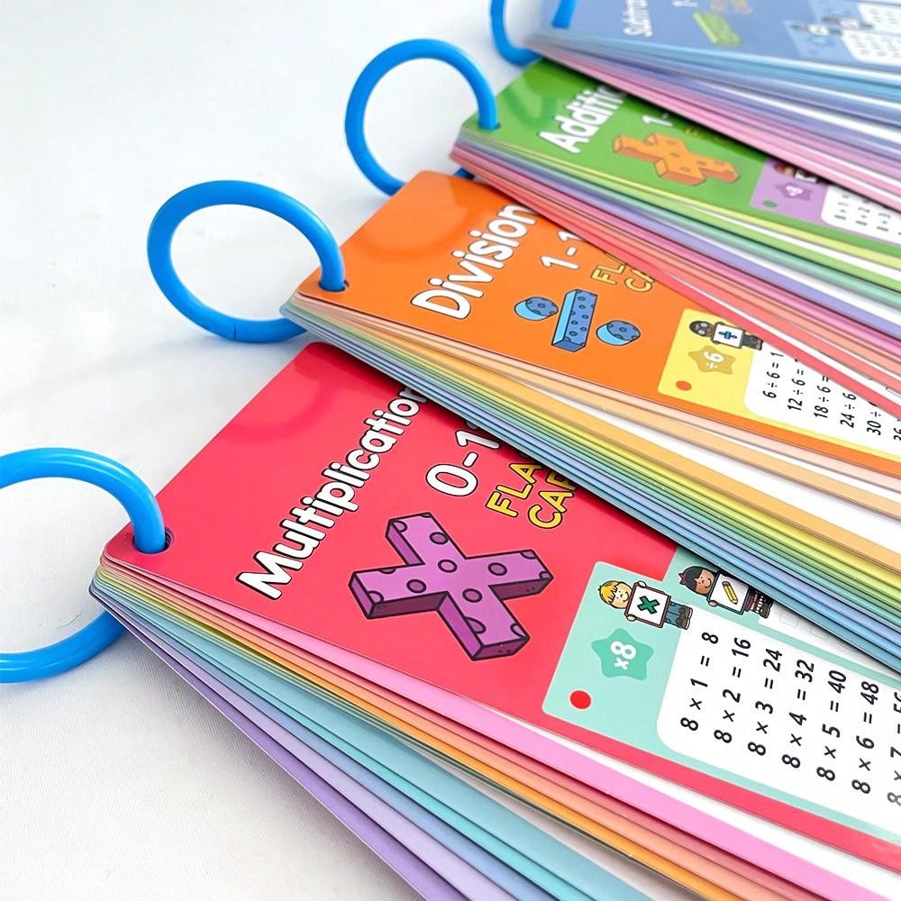 Kids Math Education Flashcards Multiplication, Addition, Subtraction ...